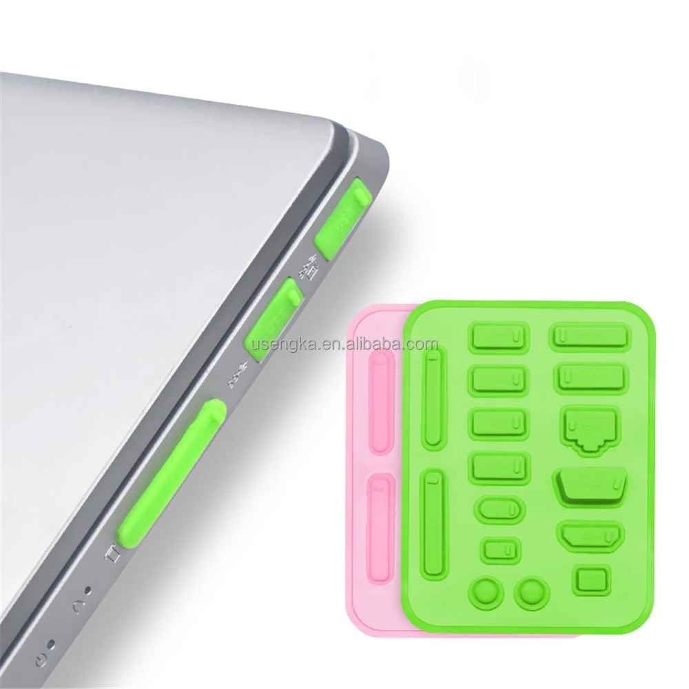 16 Pcs Colorful Silicone Anti Dust Plug Cover Stopper Dust Plug Laptop ...