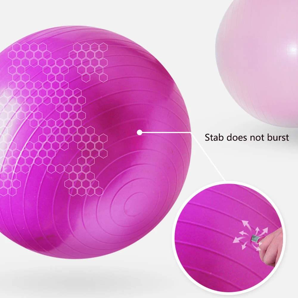 Round Pvc Yoga Ball Thickened Explosion-proof Fitness Ball For Gym ...
