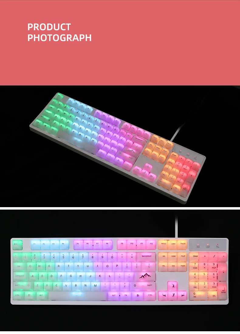 Hzgamer Fog Keycap,Double Shot Ins Style Keycaps For Mechanical Gaming ...