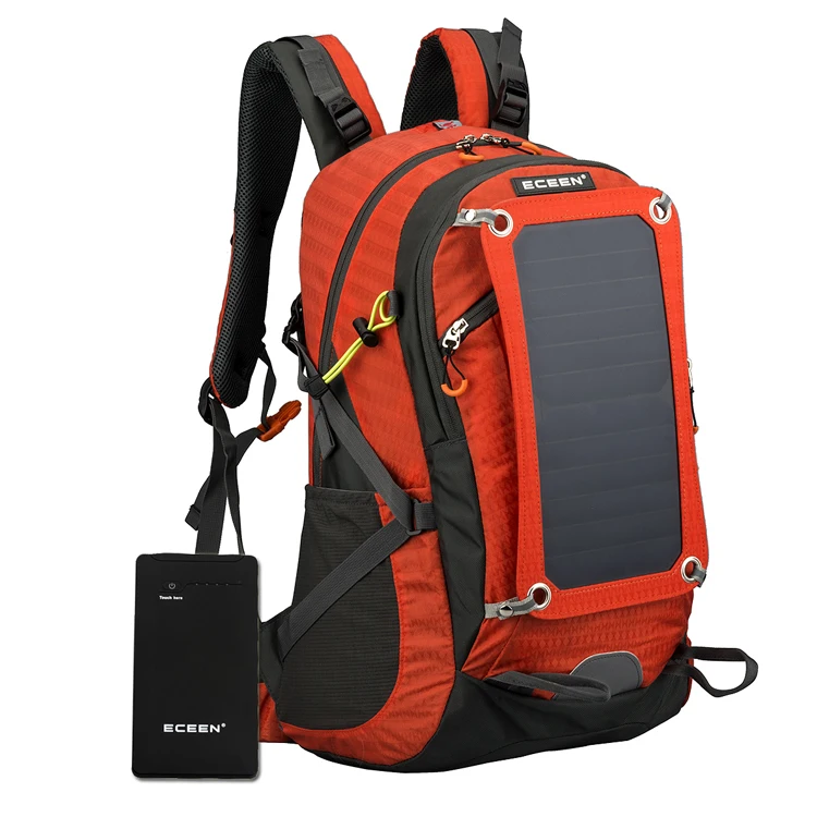 Portable Solar Backpack Laptop Bag With Usb Solar Charger For Hiking ...