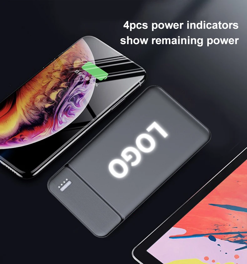 Luminous LED Power Bank 10000mah - Custom Logo Gift