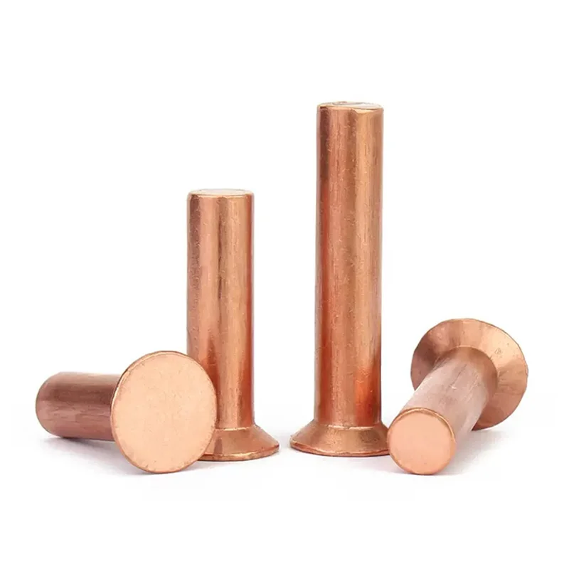 M2 M2.5 M3 Copper Rivets Flat Round Head Solid Brass Rivet Remaches De ...