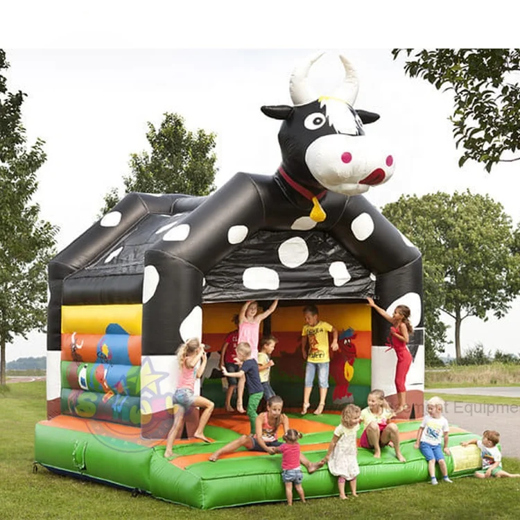 Milk Cow Theme Moonwalk - Inflatable Bouncer Fun for All