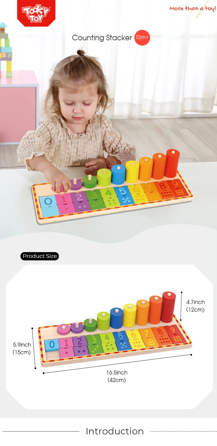Hot Sale Intelligent Counting Stacker Wooden Educational Toys For Child ...