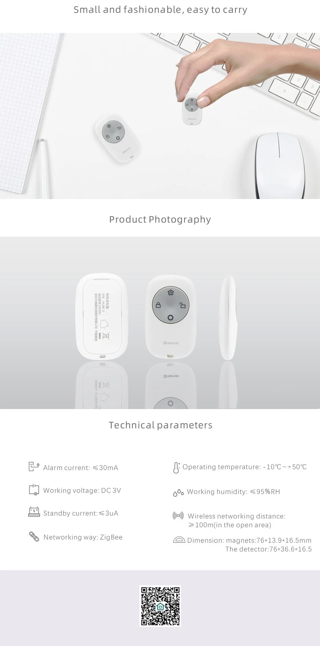 Heiman 4 Button Wireless Smart Tuya Zigbee Remote Control For Smart ...