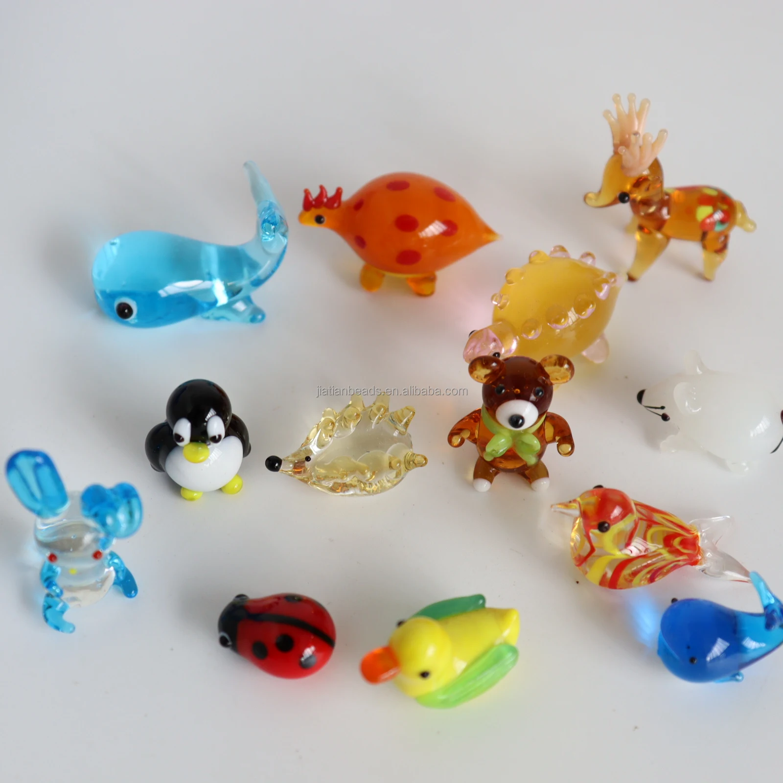 Miniature Glass Animal Figurines - Handmade Decoratives