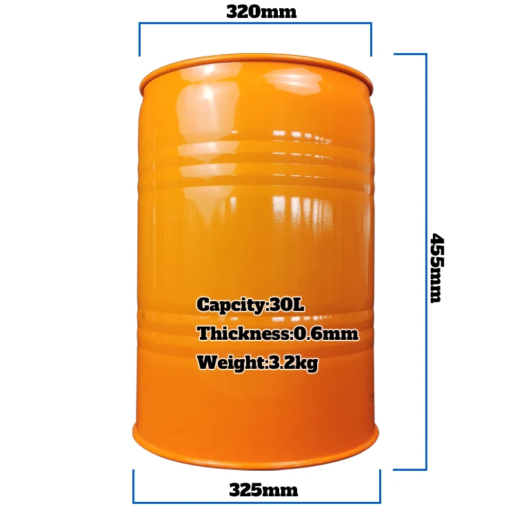 30l Tight Head Stackable Steel Barrels Bucket Drum Recyclable For Chemical Materials And Oil ...
