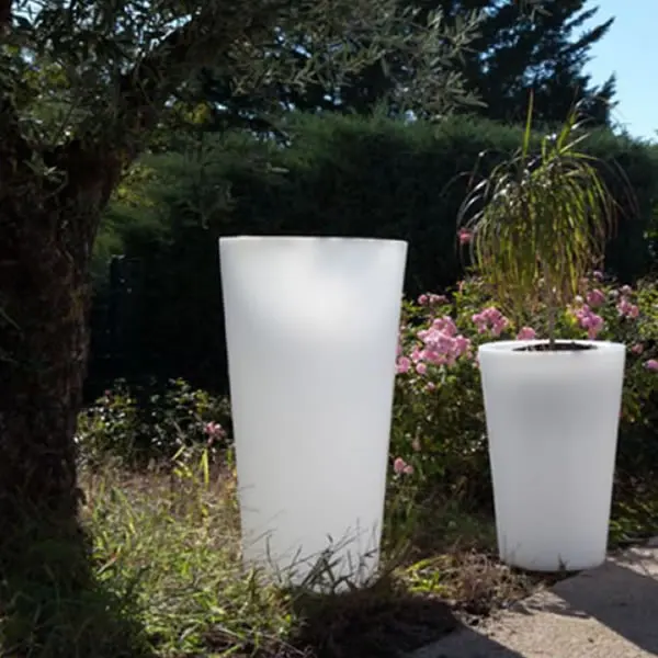 Glowing Light Up Outdoor Illuminated Flower Plant Pot Color Changing ...