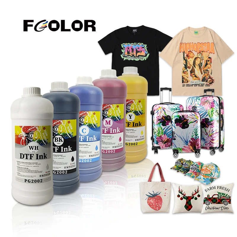 Fcolor Dtf Inks Dtf Printer Cmykw Transfer Textile Printing Pigment ...