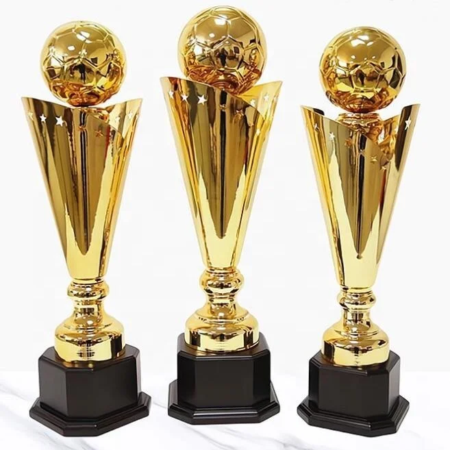Shanchen Professional Custom Made Wood Base Soccer Trophy Goldene ...