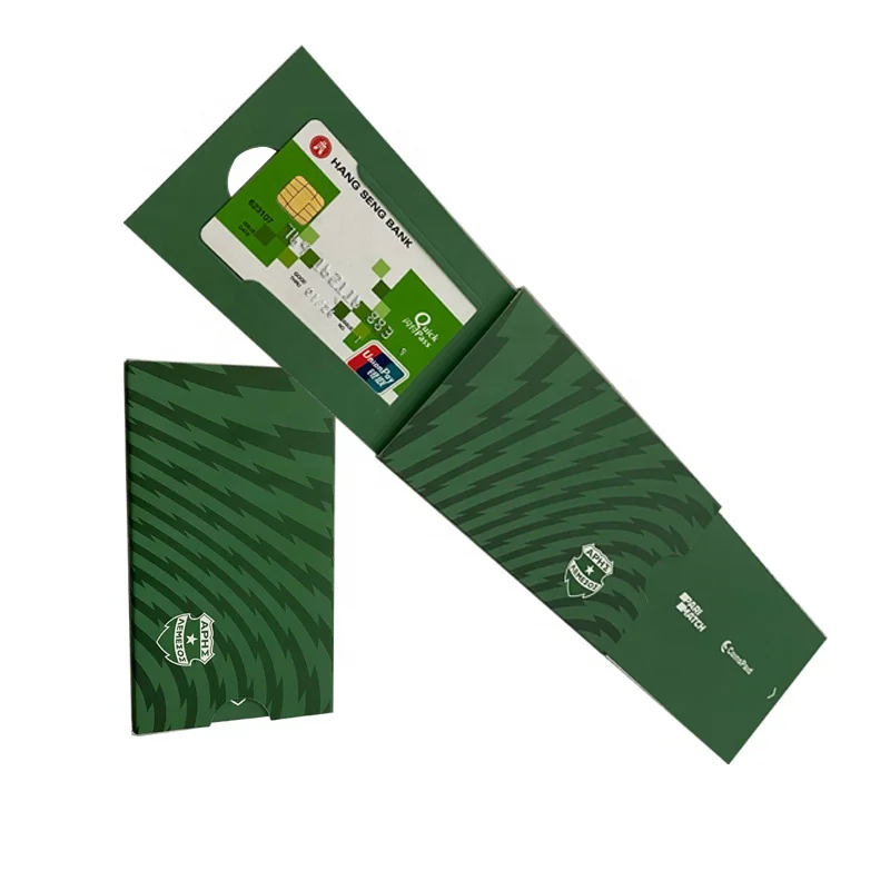 Custom Push Slider Card Packaging for Bank Card - Recyclable