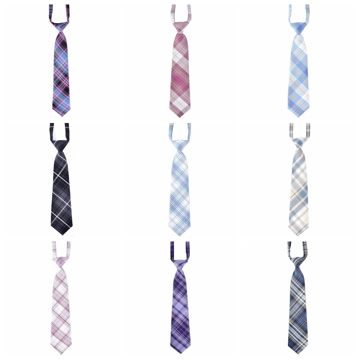 Japanese Korea Ties Adjustable Uniform Student Plaid Neckties - Buy ...