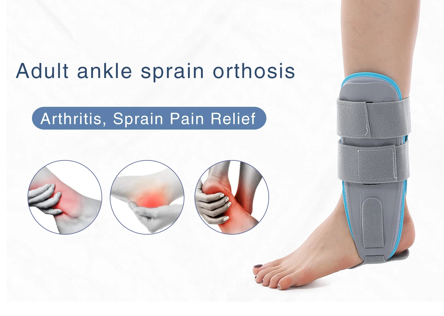 Adjust Ankle Joint Sprain Night Splint Support Fixed Brace Medical Foot ...