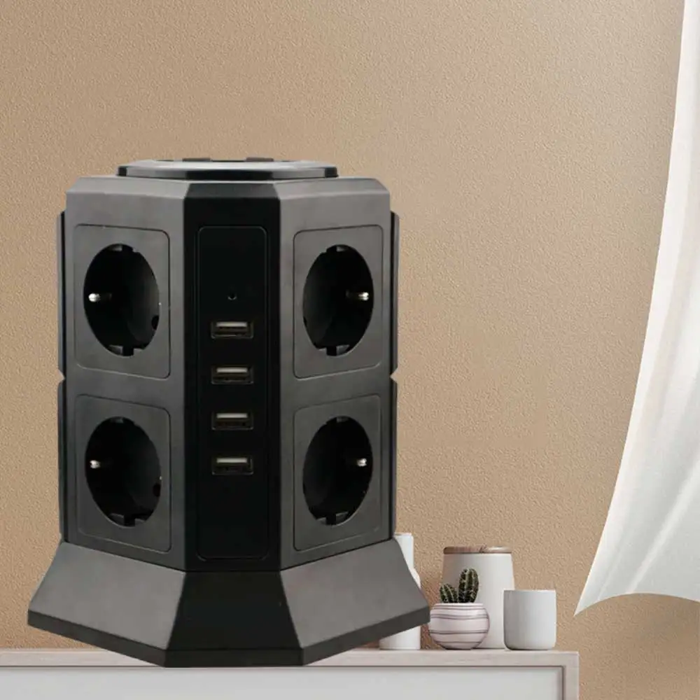 Oswell New Design Multi-function 220v Tower European Power Strip 6 Eu ...