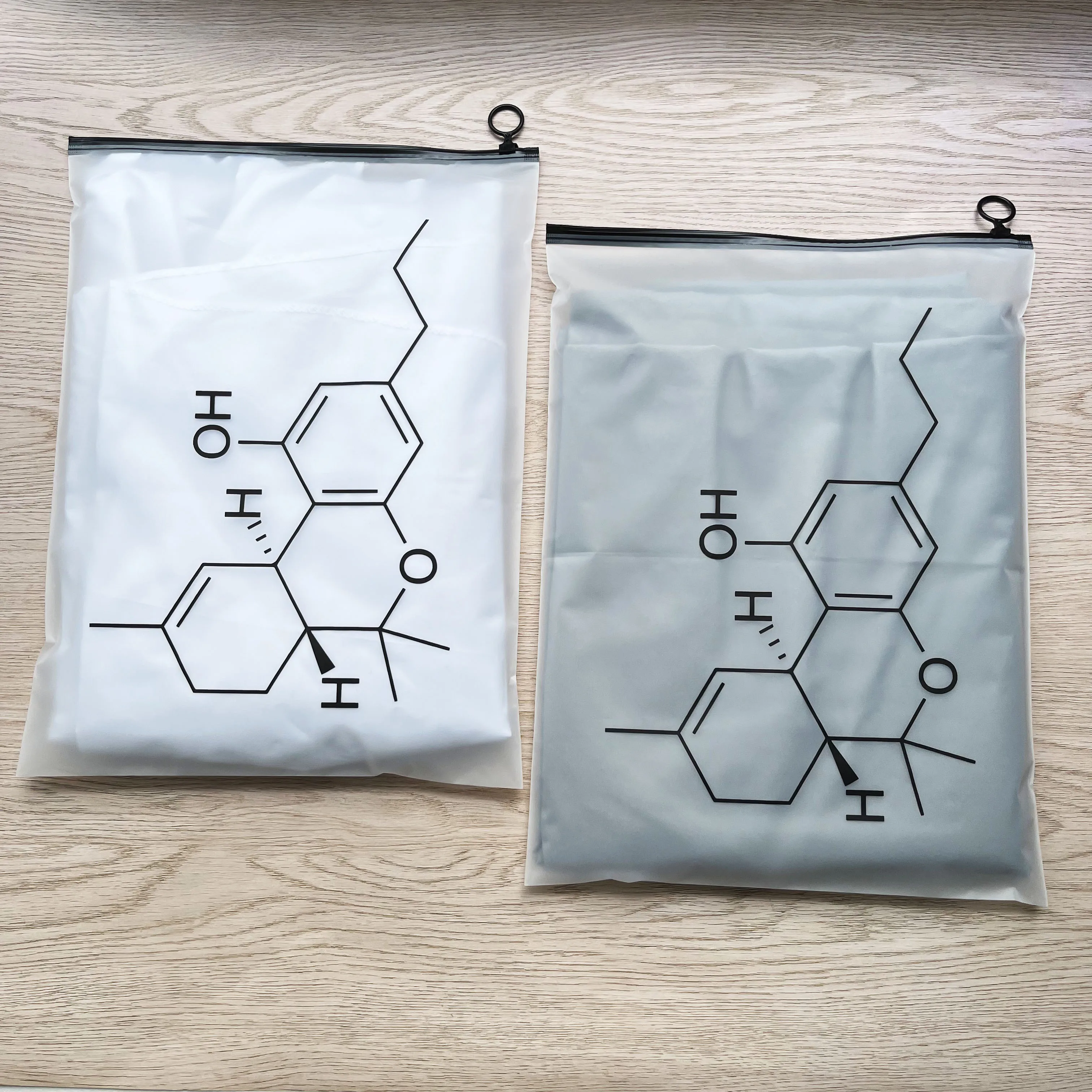 Personalized Logo Custom Zip Lock Bag Plastic Frosted Poly Zipper Bag ...