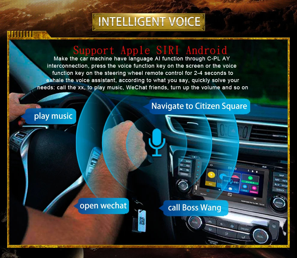 2 Din 9.5 Inch Car Multimedia System Touch Screen Car Android Player ...