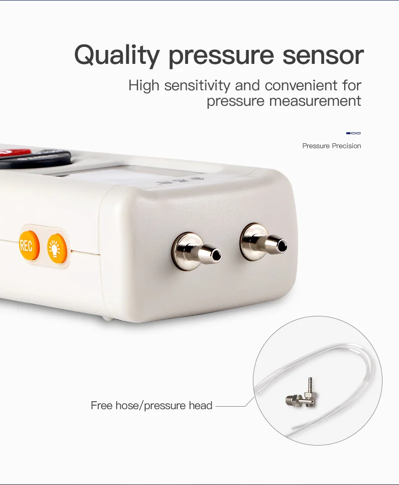 Manometer Pressure Meter 11 Selectable Units Differential Pressure ...