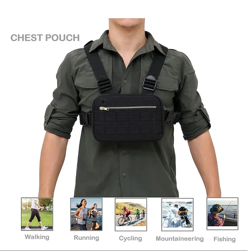 Mens Bags Front Running Chest Pack Pouches Shoulder Sport Man Mens ...