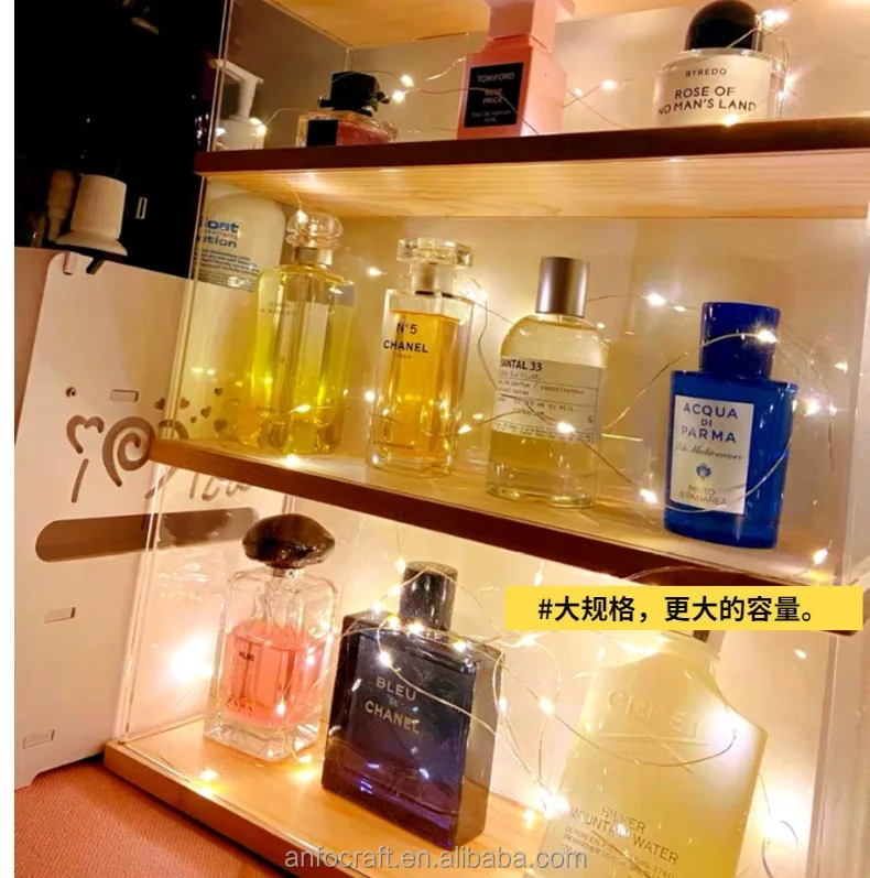 2-Level Clear Acrylic Display Case, Dustproof Showcase for Collection ...