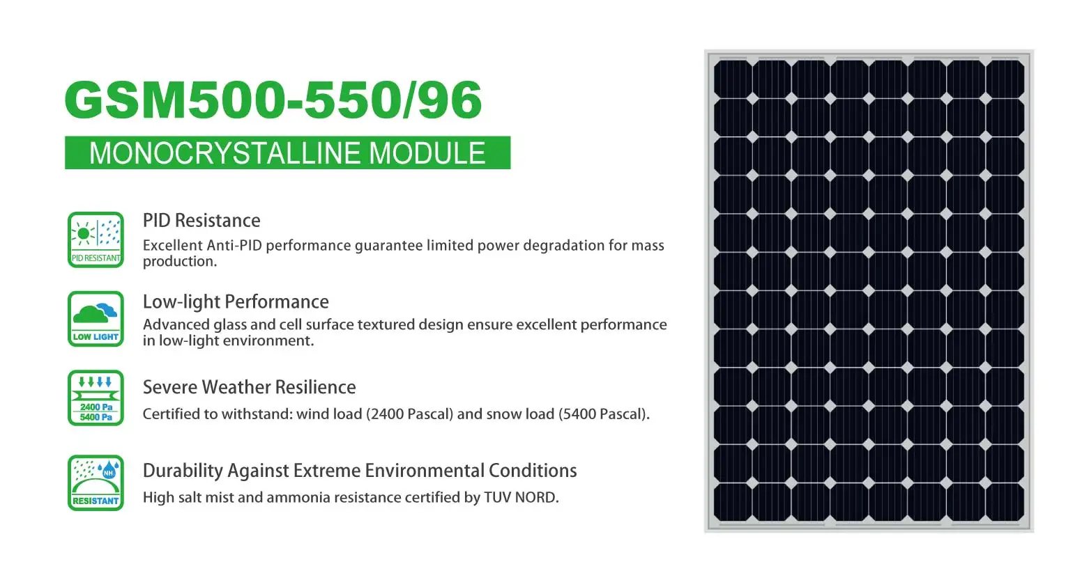 Commercial Monocrystalline Photovoltaic 500w 500watt 500 Watt 1000w ...