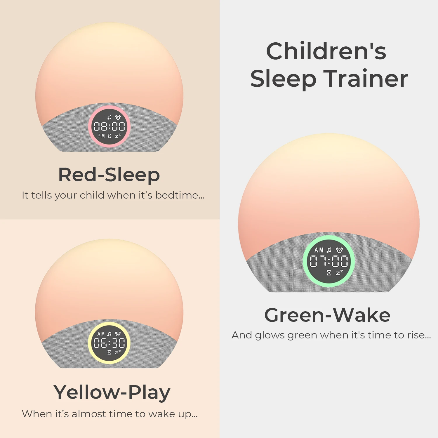 Hi-fid 2023 New Design Sleep Aid Light To Rise Sleep Trainer Alarm ...