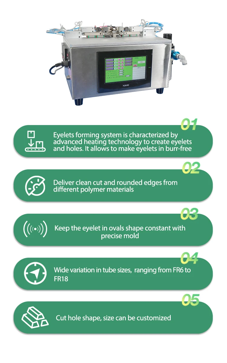 Small Footprint Automatic Plastic Catheter Hole Punching Machine with ...