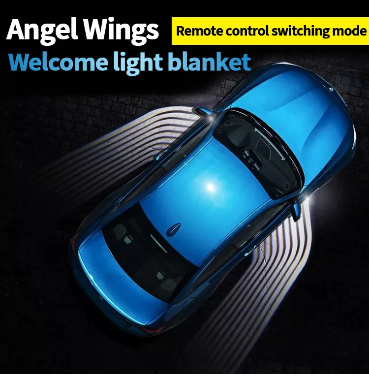 Car Welcome Projector Led Angel Wings Light For Universal Auto - Buy ...