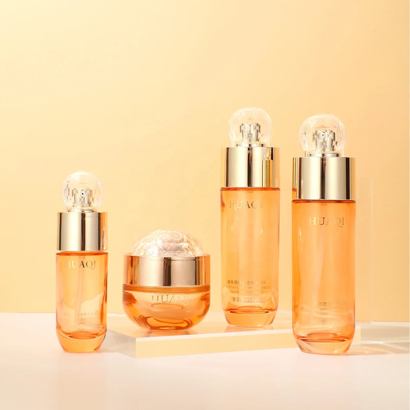 fancy design packaging cosmetics containers skin care bottles glass ...