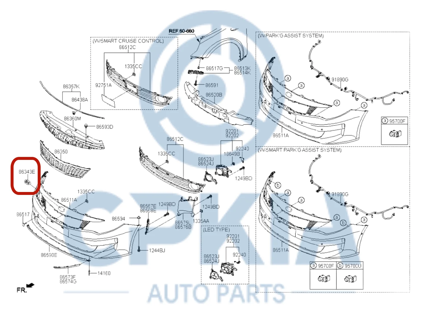 KIA Cadenza K7 Front Grille - Original Packing 863183R500