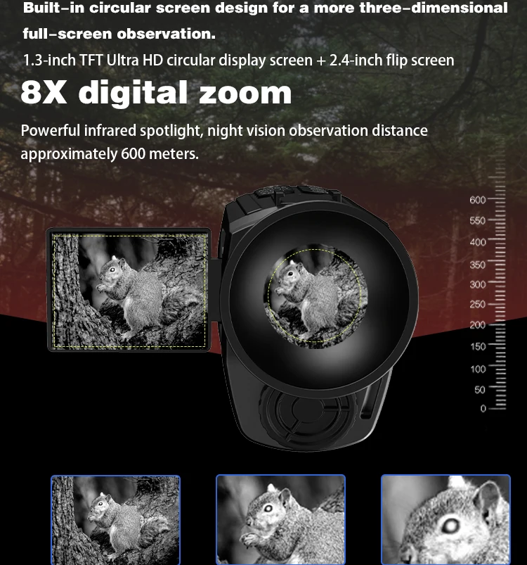 Upgraded 8x Magnification Digital Infrared Monocular Telescope ...