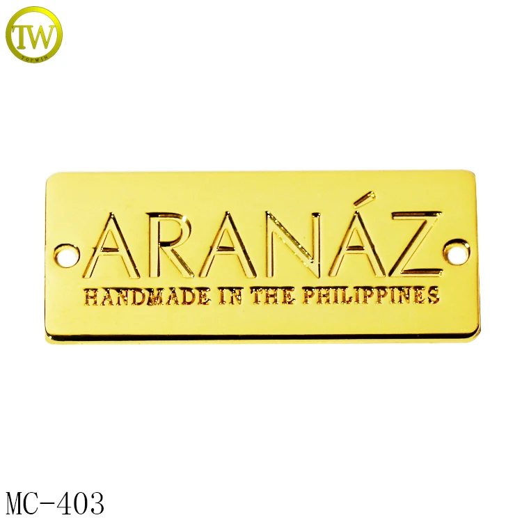 Custom Engraved Badge Brand Logos Zinc Alloy Clothing Metal Name Labels ...