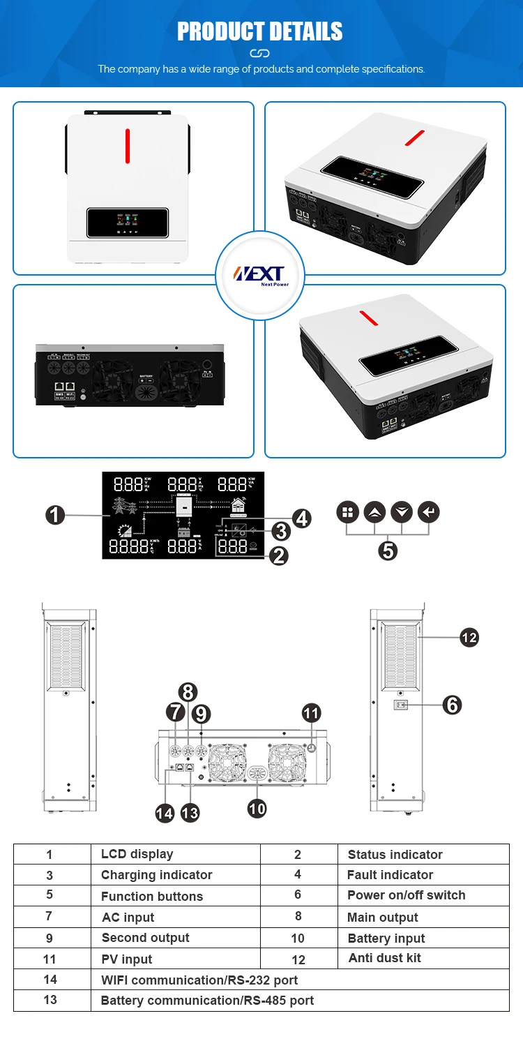 Efficient Split Phase Inverter - 2kw to 15kw Pure Sine Wave