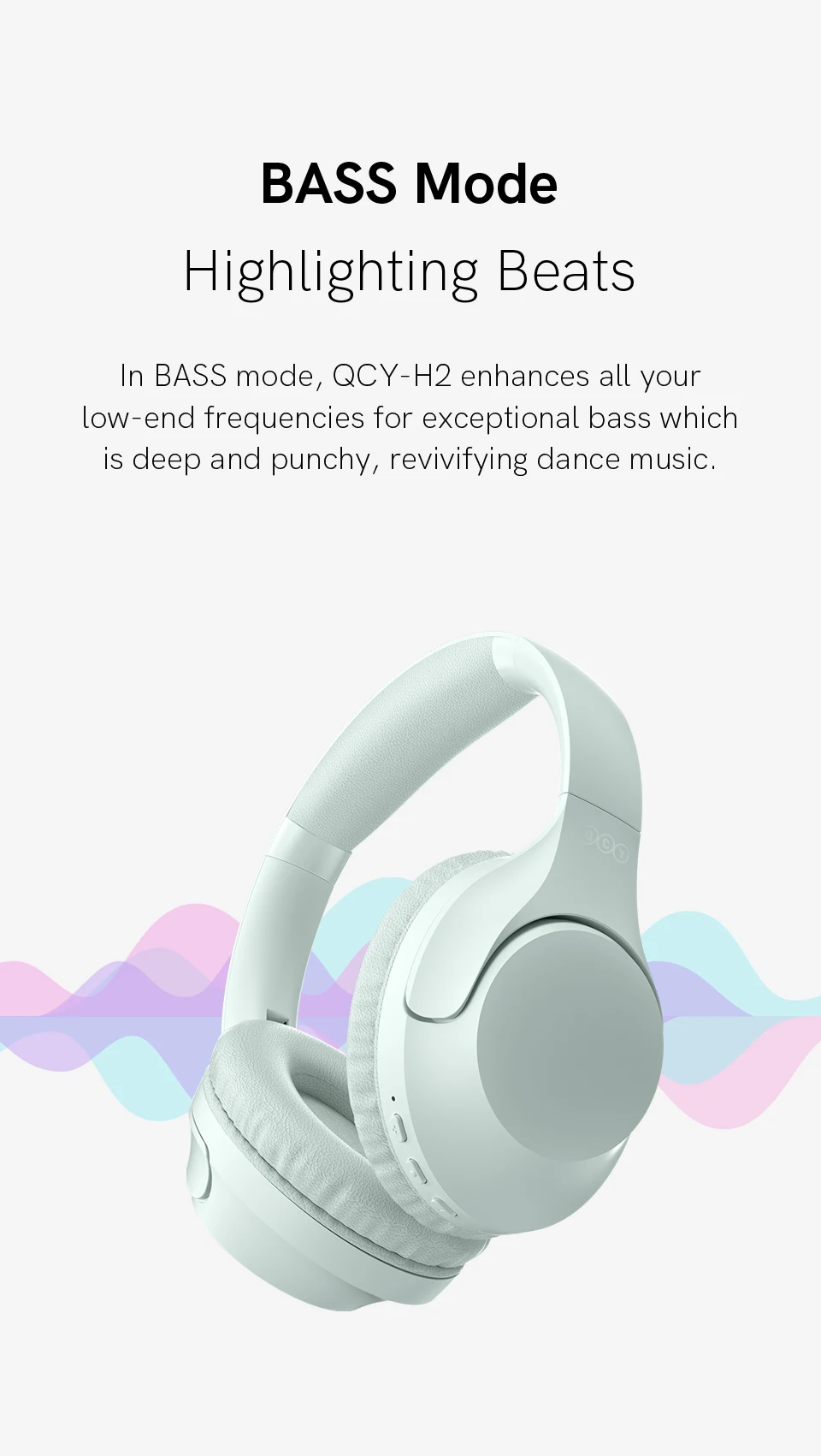 Qcy H2 Headset Bt5.3 True Wireless Headphone Hifi Stereo Earbuds Gaming ...
