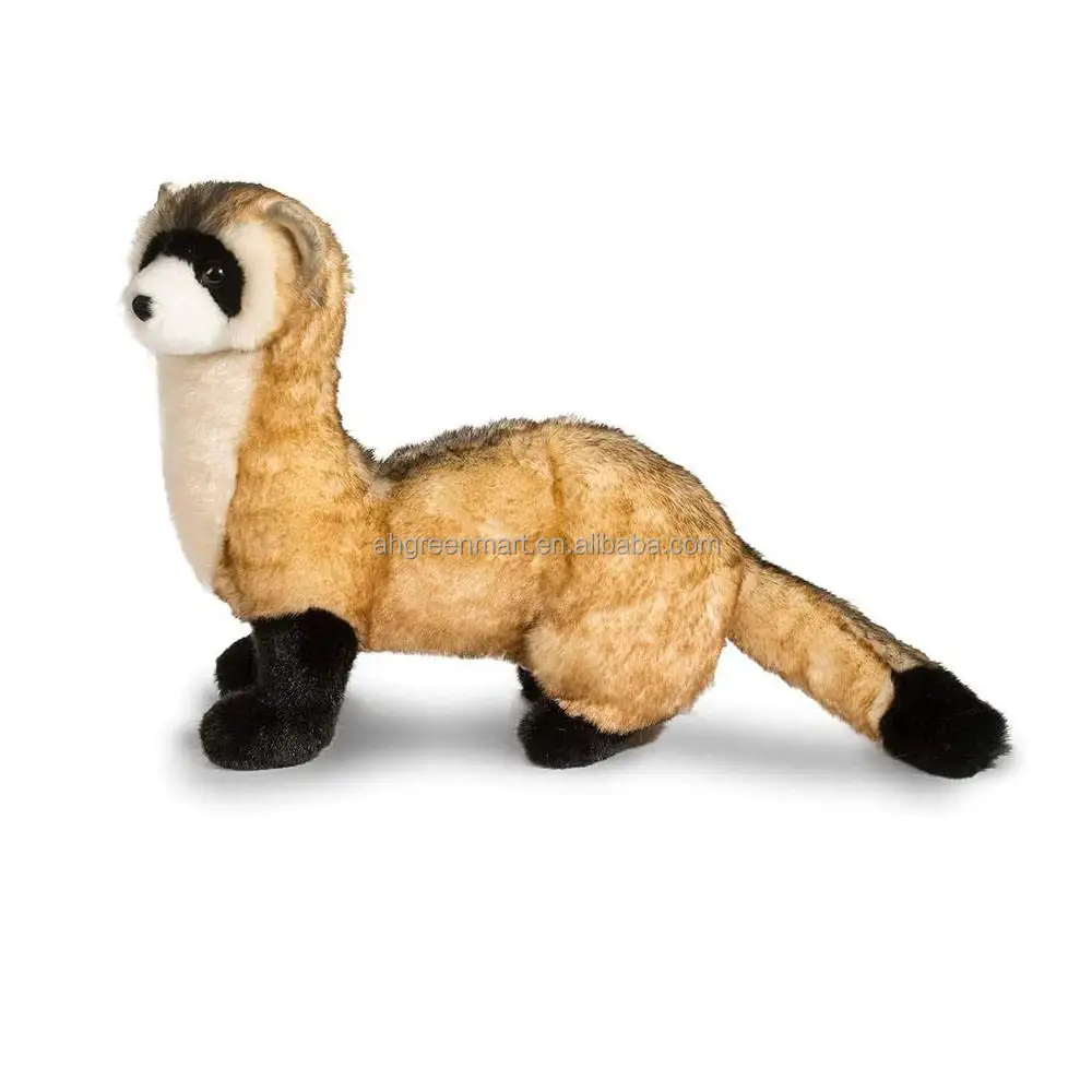 Greenmart Vivid Life-Size Black Footed Ferret Stuffed Toy
