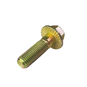 Din6921 Hex Head Flange Bolt Yellow Zinc Plated Falf Teeth With Serrated Iso4162 Gb5787 Hot Dip ...