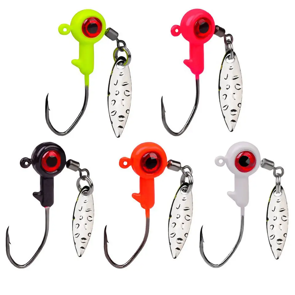 Large Eye Jig Head With Rotating Blade Fishing Jig(b06) - Buy Fishing ...