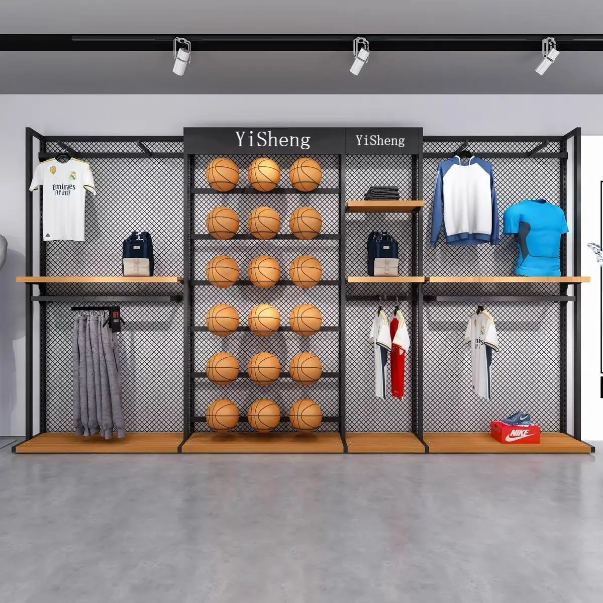 Wholesale Sports Shop Interior Design Clothes Retail Store Shelf Sport ...