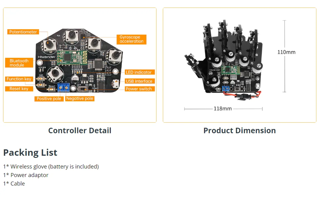 Programmable Wireless Hand Servo Controller for Robots