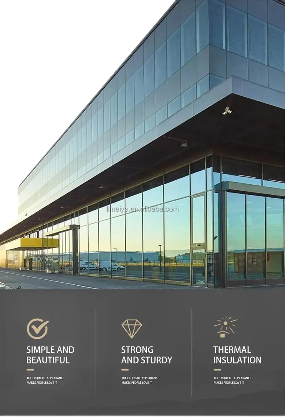 Storefront Curtain Wall Window Modern Facade Panels Tempered Lowe ...