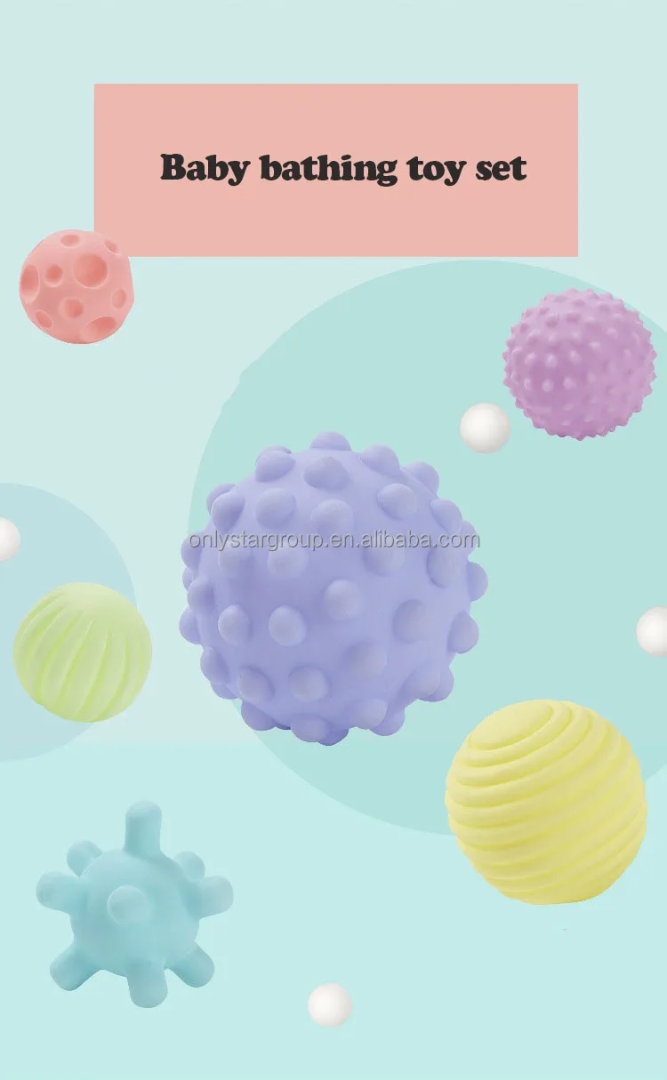 6 Pack Sensory Balls Spray Water Toy For Baby Kids Massage Soft ...