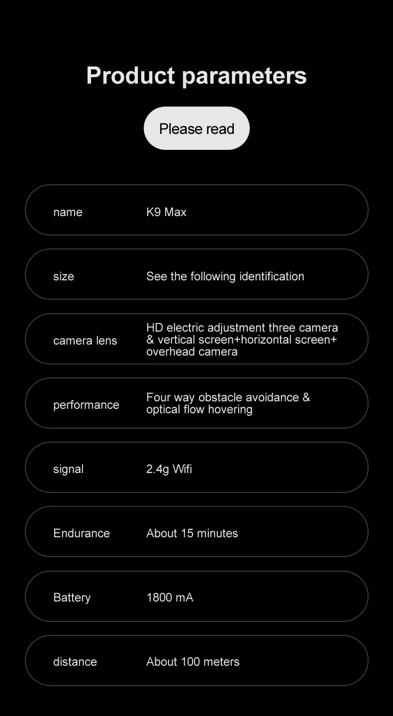 Top Quality Optical Flow K9 Max 4K Drone - Foldable RC Quadcopter