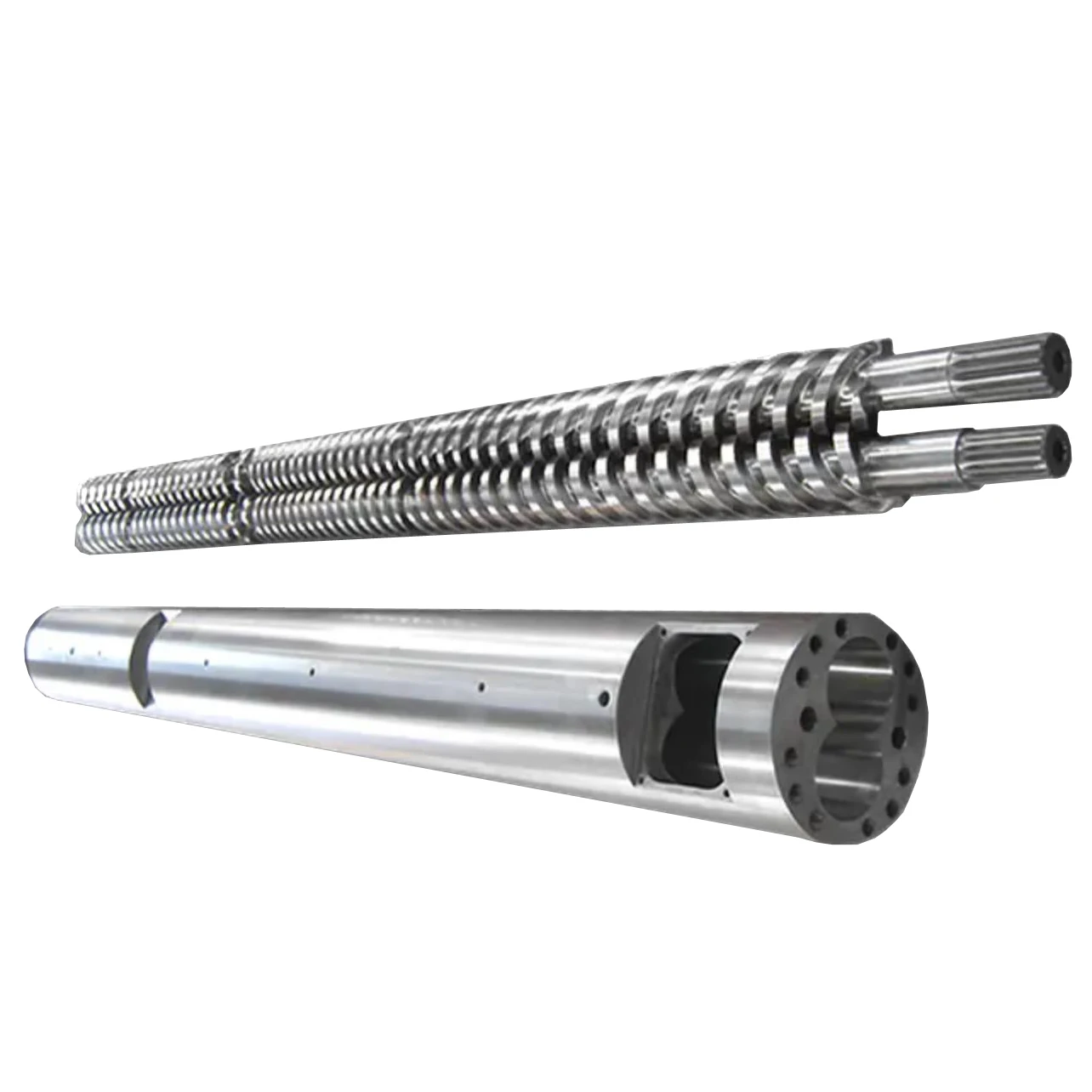 Parallel Extruder Screw Barrel Conical Twin Screw at Cheaper Price