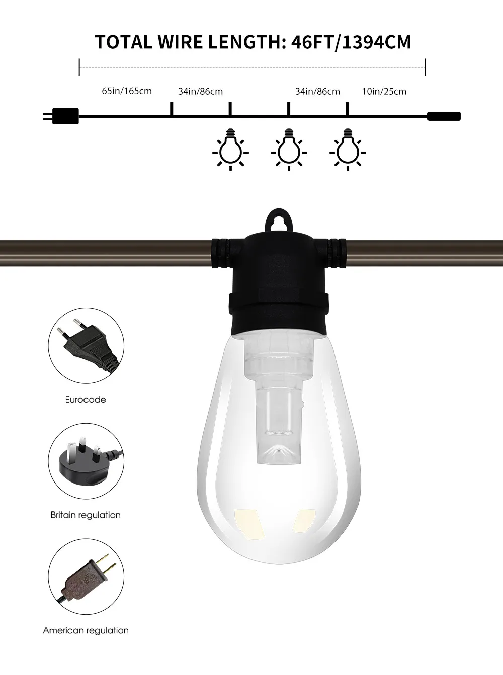 Jaiyi E26 1000ft S14 Empty Socket Waterproof Non-leaking Wire Shaft For ...