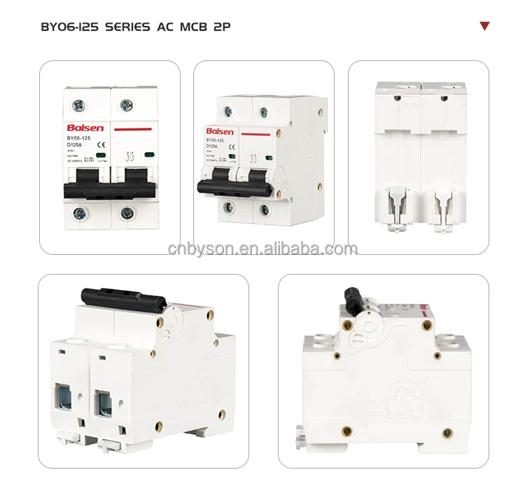 Customized Din Rail 1p 2p 3p 4p 80a 100a 125a Ac Mcb Miniature Circuit ...
