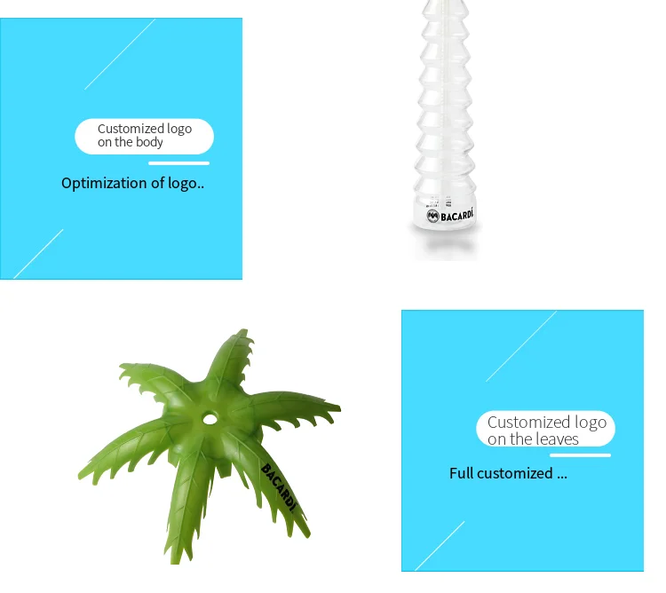 Koi Palm Tree Slush Yard Cups - Perfect for Party Promotions