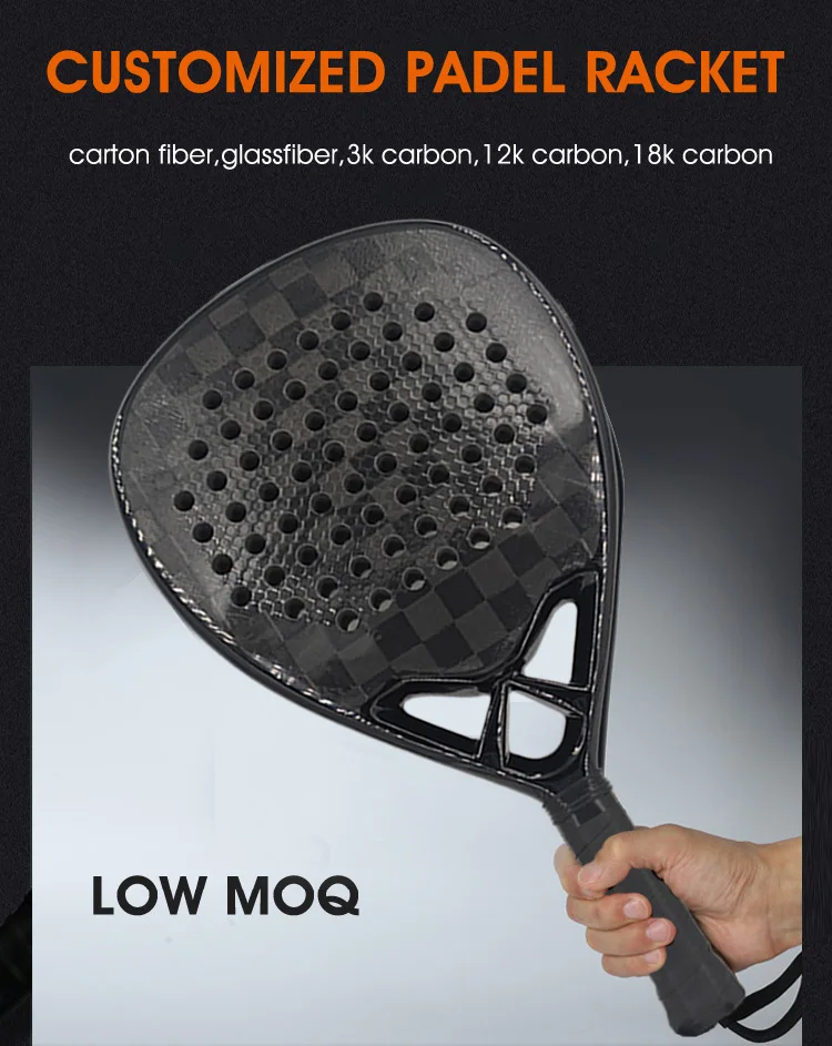 3k 12k 18k Good Design Custom Casual Carbon Fiber Beach Tennis Racket ...
