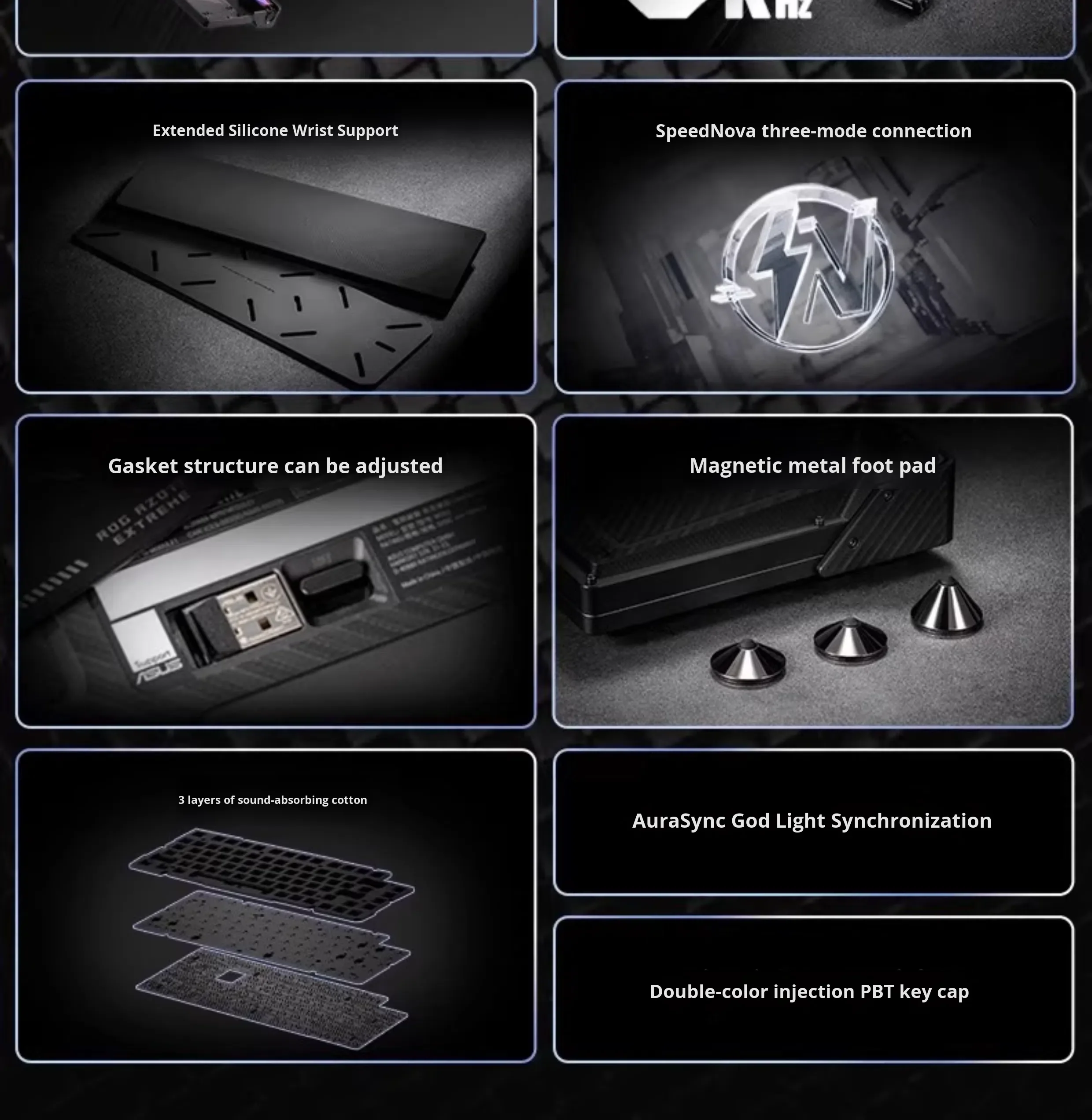 ROG Night Demon Extreme Tri-Mode Gaming Keyboard 75% Layout Full Key ...
