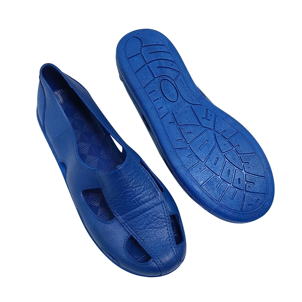 Blue White Integrated Molding Shoes Esd Anti-static Anti-slip Cleanroom ...