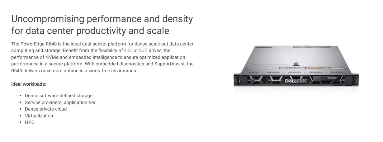 2u Server R640 Del Poweredge R640 Rack Server For Dell Storage Server ...