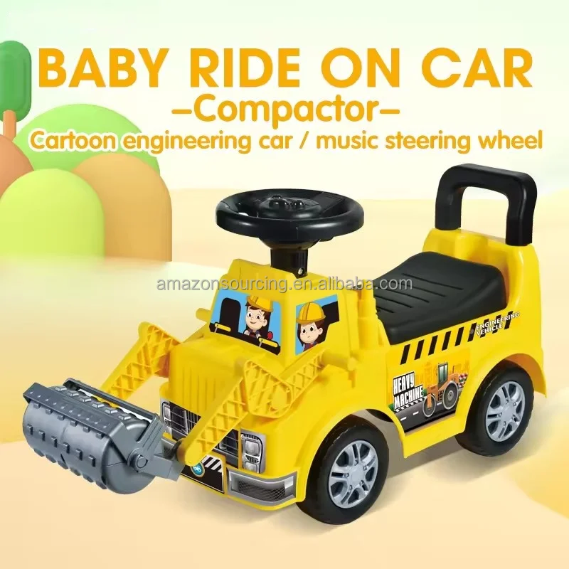 Vehicle Toy Soil Compactor - Kids Electric Ride-on Car